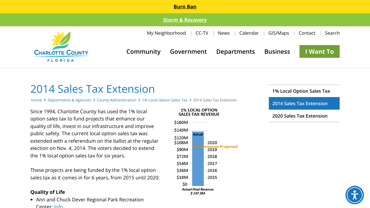 2014 1% Local Option Sales Tax Extension | Charlotte County, FL