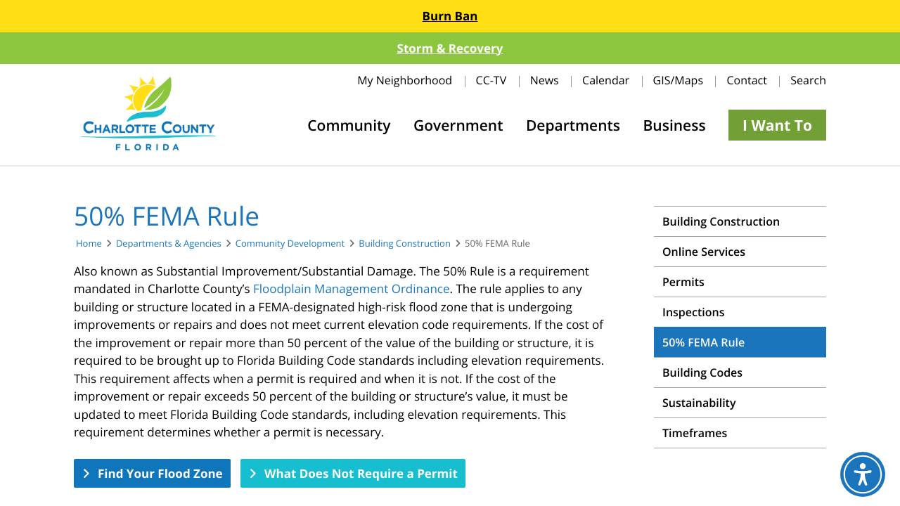 50% FEMA Rule | Charlotte County, FL