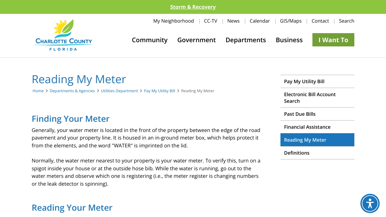 Reading My Meter | Charlotte County, FL